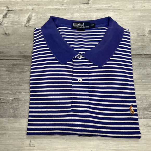 Polo Ralph Lauren | Shirts | Polo Ralph Lauren Blue White Stripe Polo ...